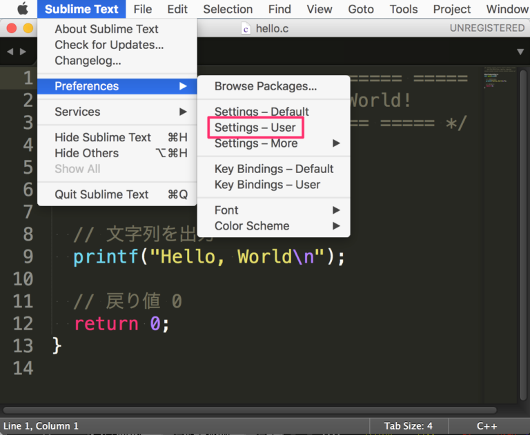 Sublime Text - フォントサイズを変更・設定する方法 - 開発メモ - Webkaru