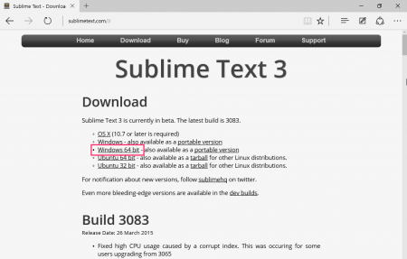 Windows10 - Sublime Text 3 のダウンロードとインストール - 開発メモ - Webkaru
